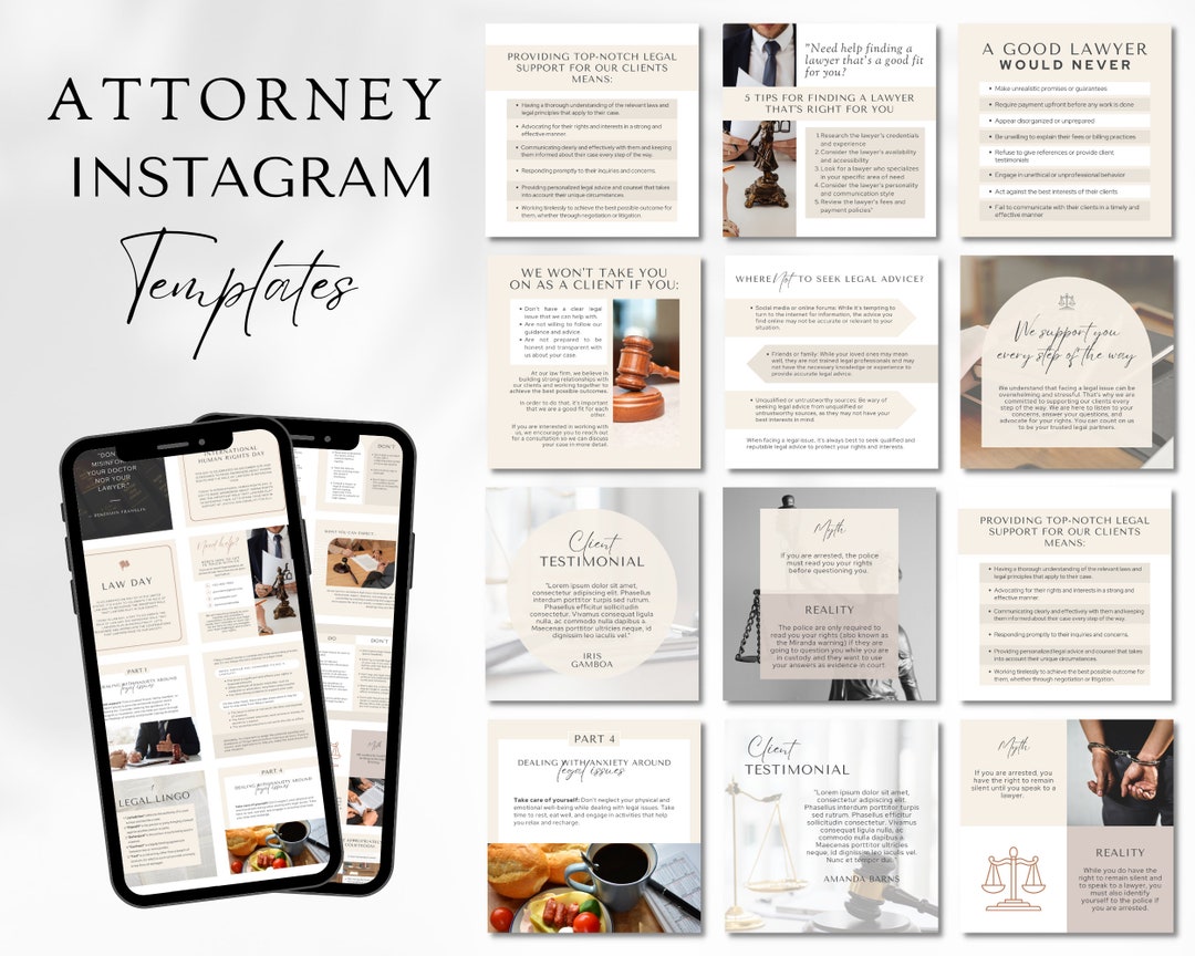 Law Firm Social Media Templates, Lawyer Facebook Post, Attorney ...