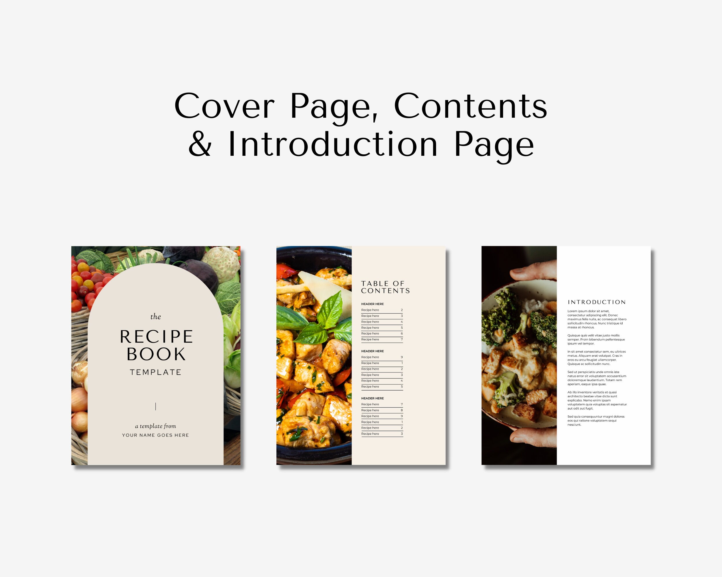 Recipe Book Templateprintable Recipe Book Canva Cookbook Template Editable Recipe Sheet