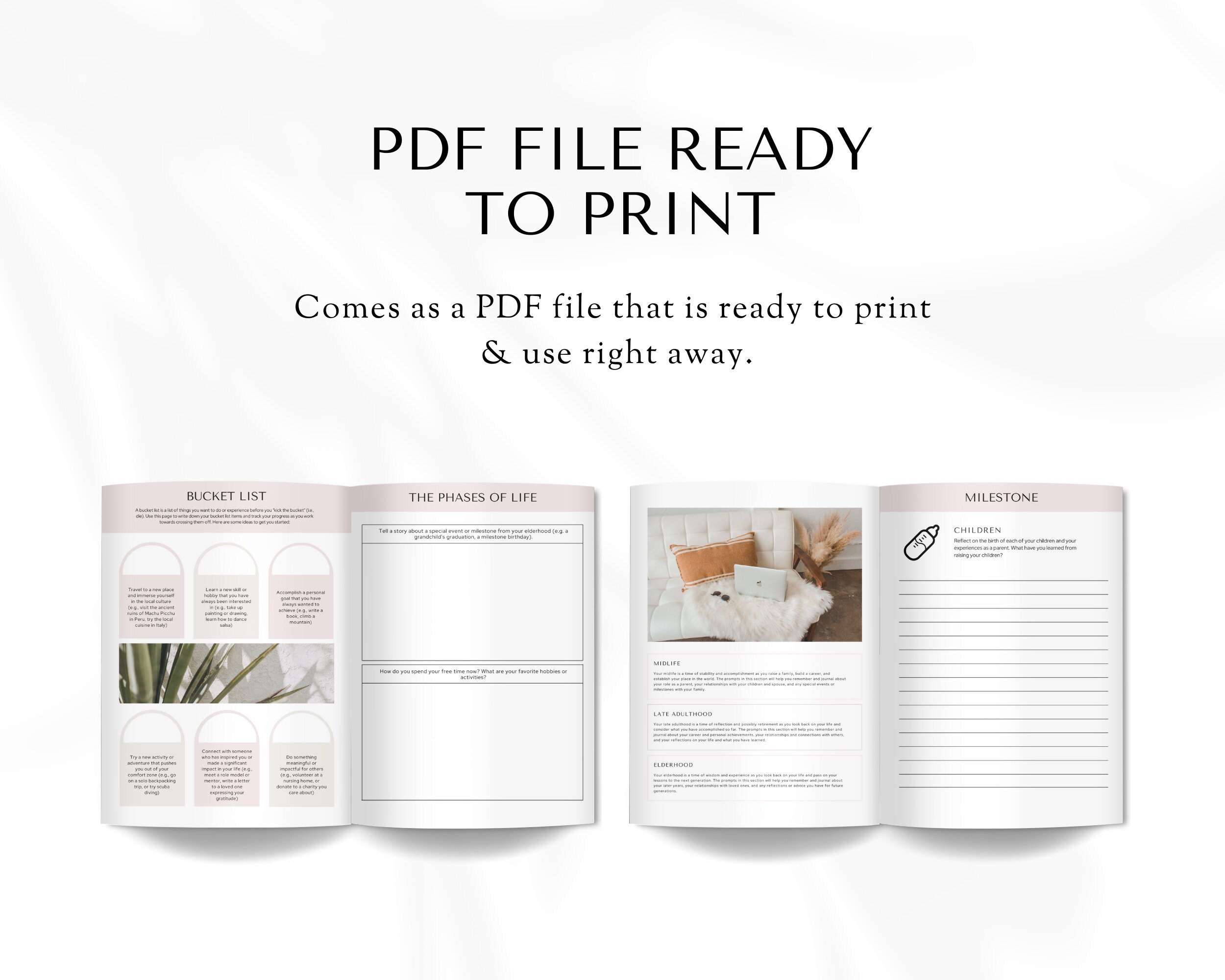 Life Story Journal, Achievement Journal, Bucket List Journal, Guided ...