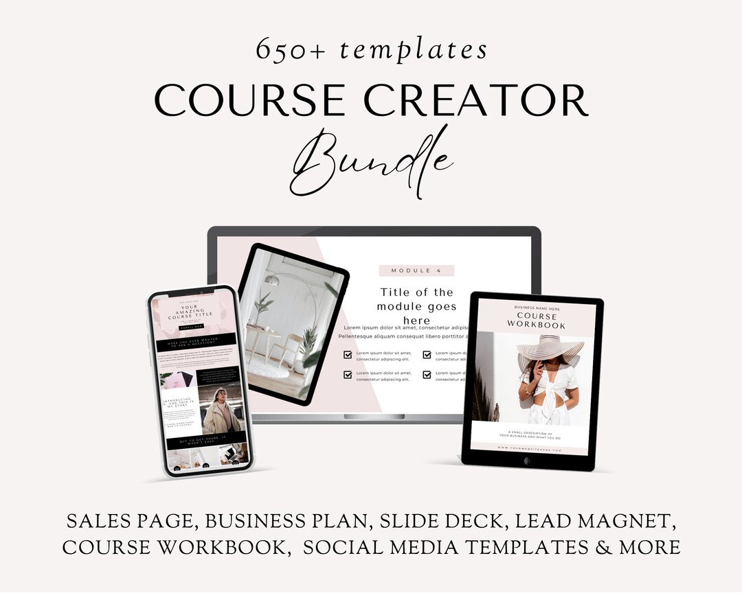Course Creator Template, Course Creator, Course Template, Course Canva ...