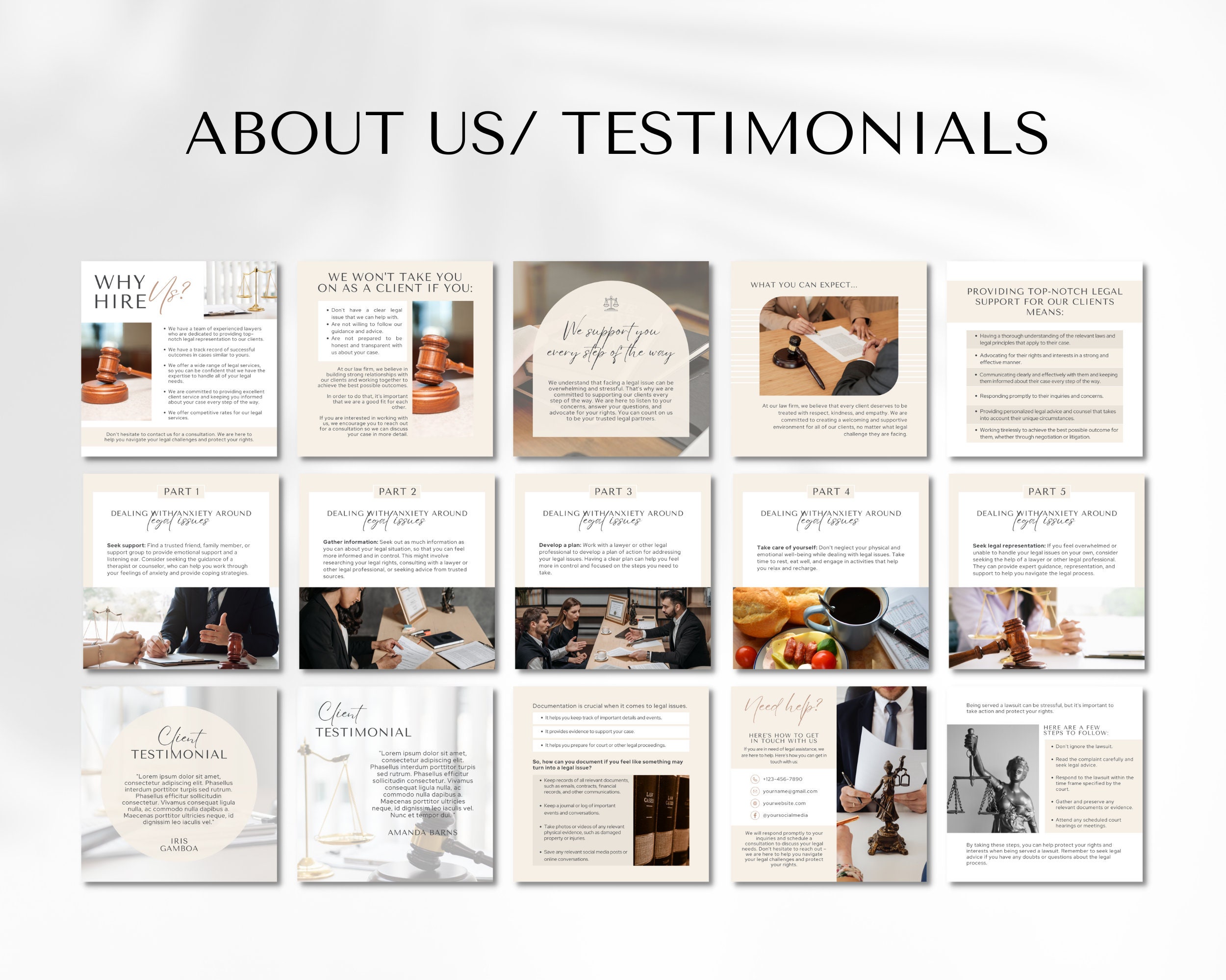 Law Firm Social Media Templates, Lawyer Facebook Post, Attorney ...