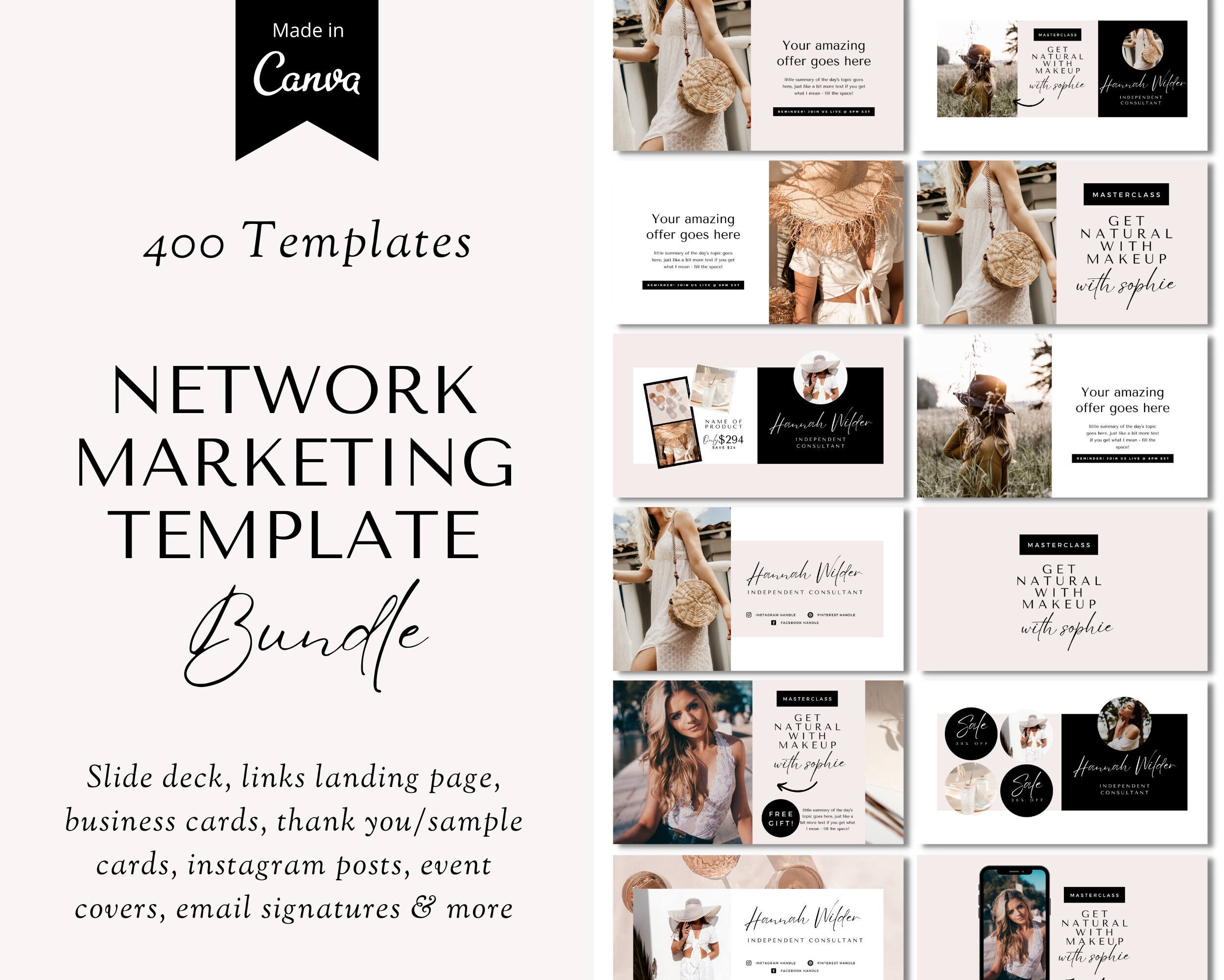 Network Marketing Bundle, MLM Canva Templates, MLM Business Planner ...