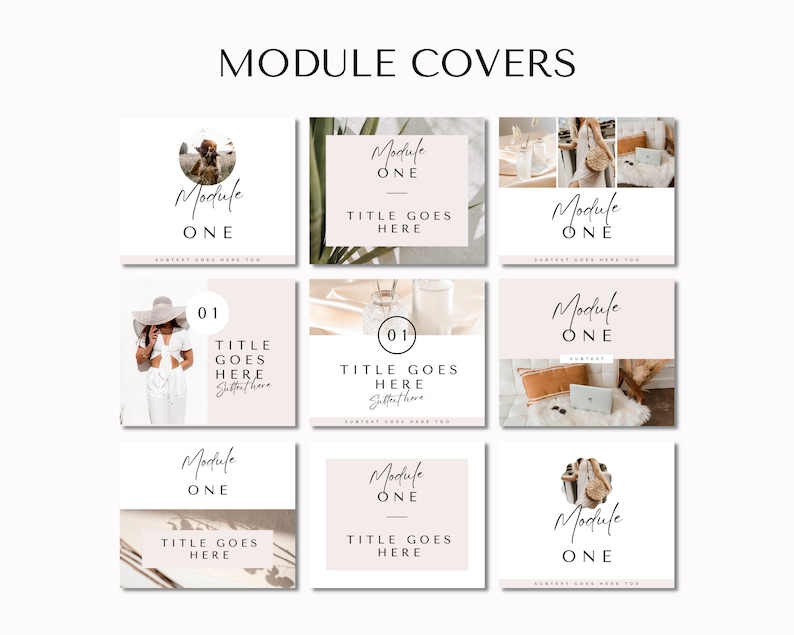 Module Cover Templates Course Creator Templates Online - Etsy