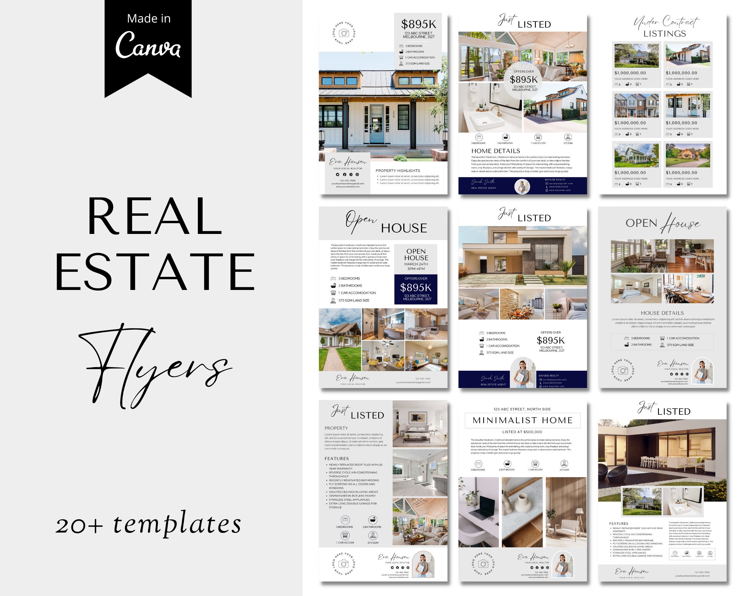 Real Estate Flyer Template, Realtor Flyer Canva, Real Estate Flyer ...