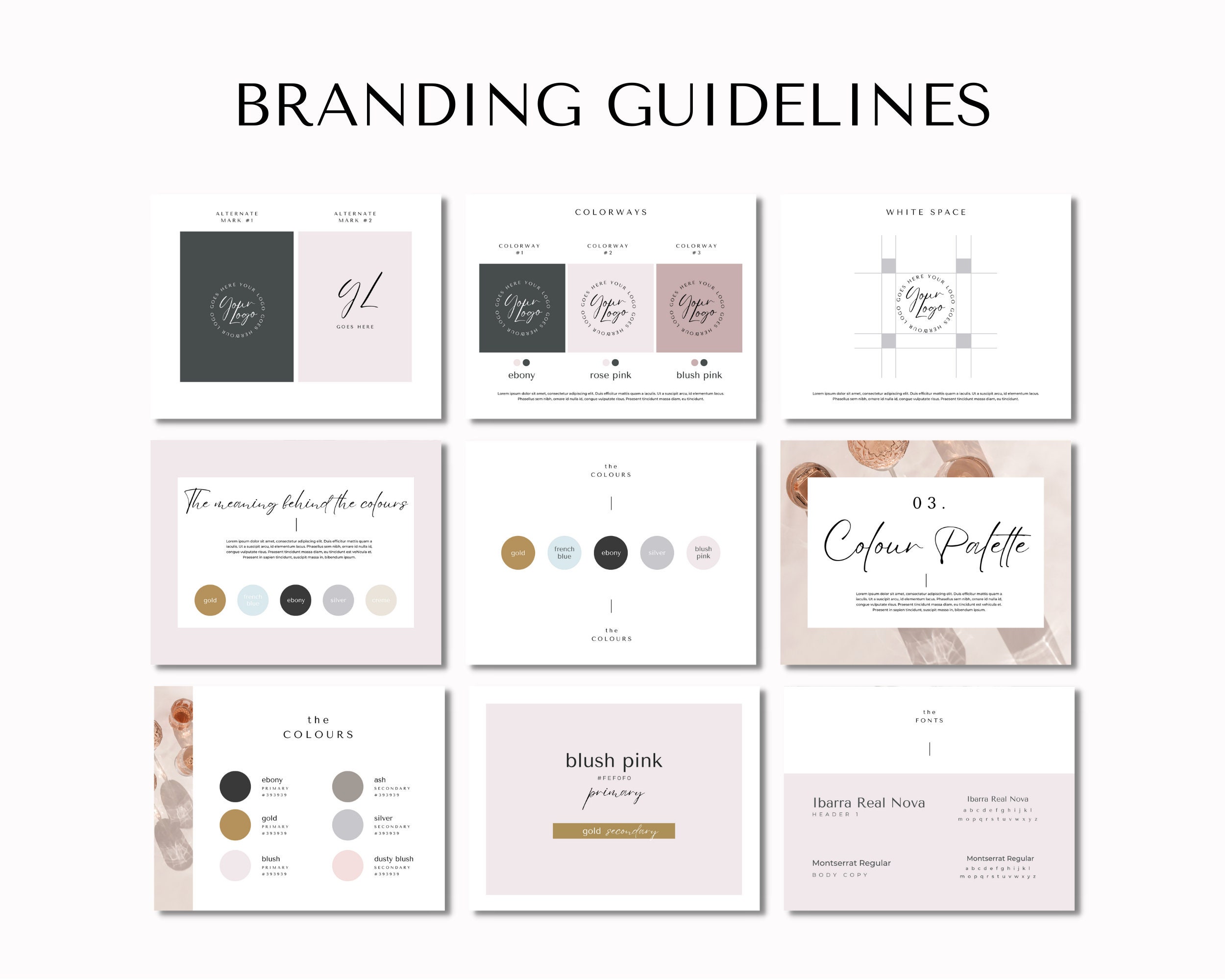 Branding Guidelines Template, Brand Style Guide Template, Editable ...