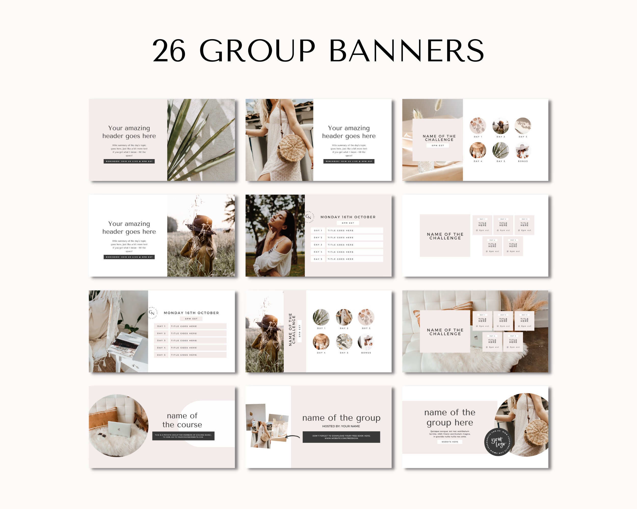 Banner Canva Template, Group Banner Template Canva, Facebook Group ...