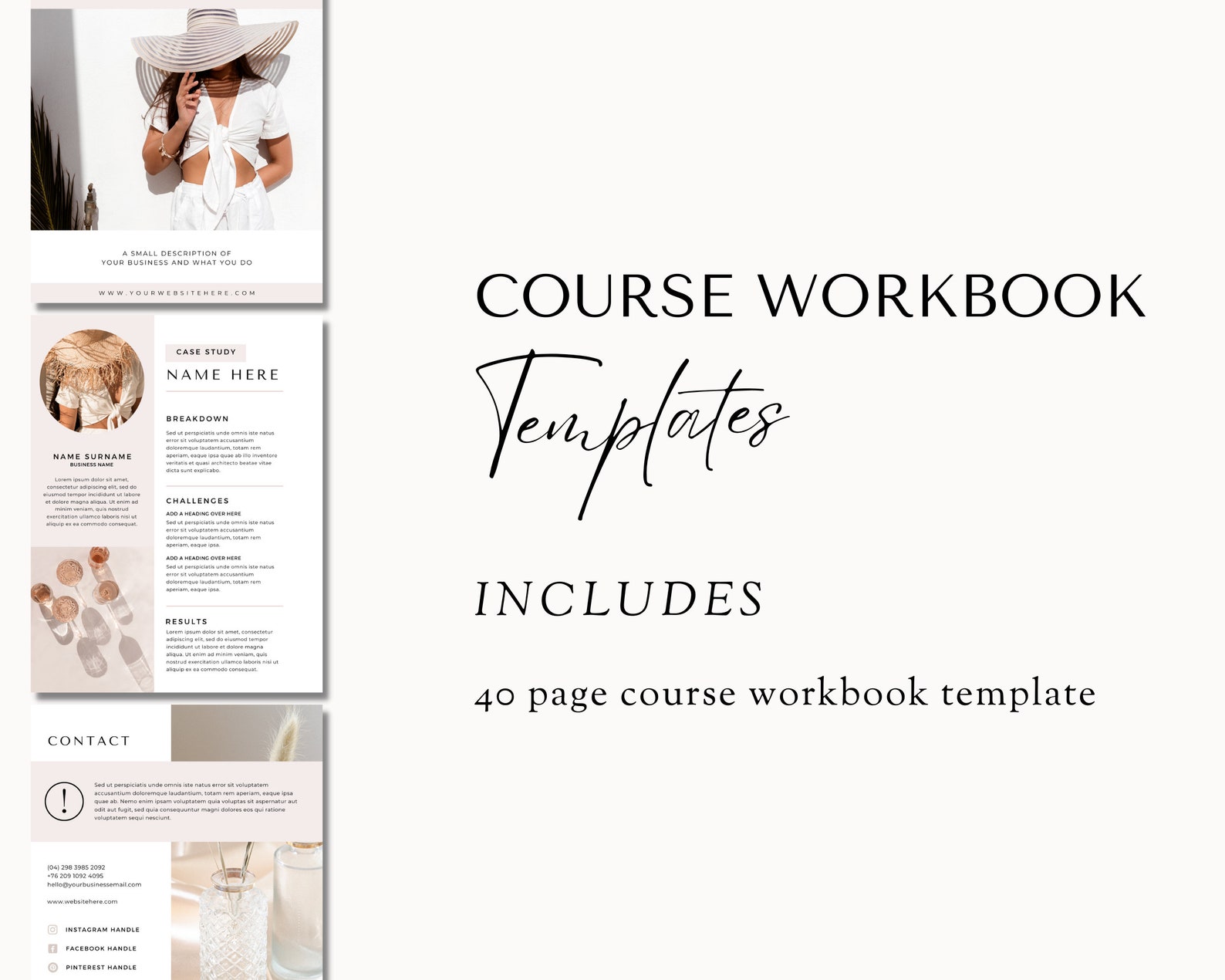 Editable Workbook Template, Canva Online Course Workbook, Ebook ...