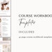 Editable Workbook Template, Canva Online Course Workbook, Ebook ...