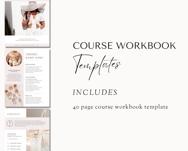 Editable Workbook Template, Canva Online Course Workbook, Ebook ...
