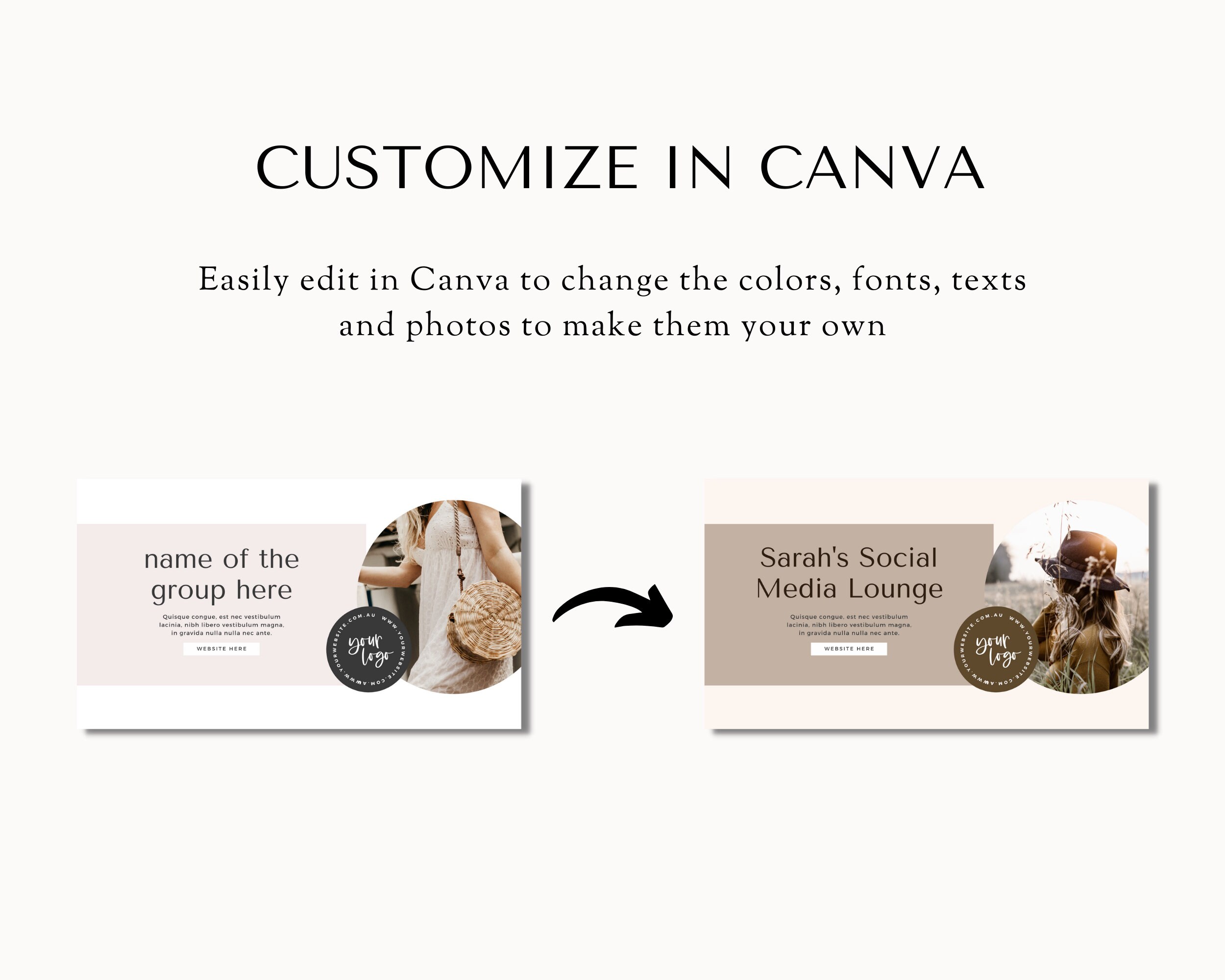 Banner Canva Template, Group Banner Template Canva, Facebook Group ...