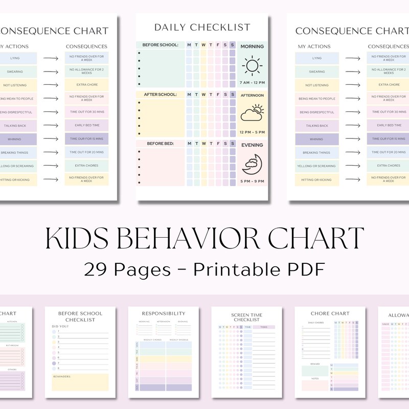 Behavior Chart - Etsy