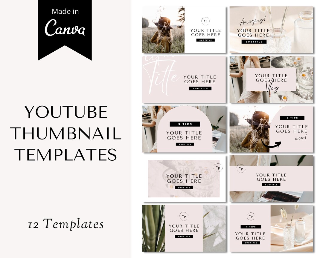 Youtube Thumbnail, Editable Youtube Thumbnail Templates, Youtube Canva ...