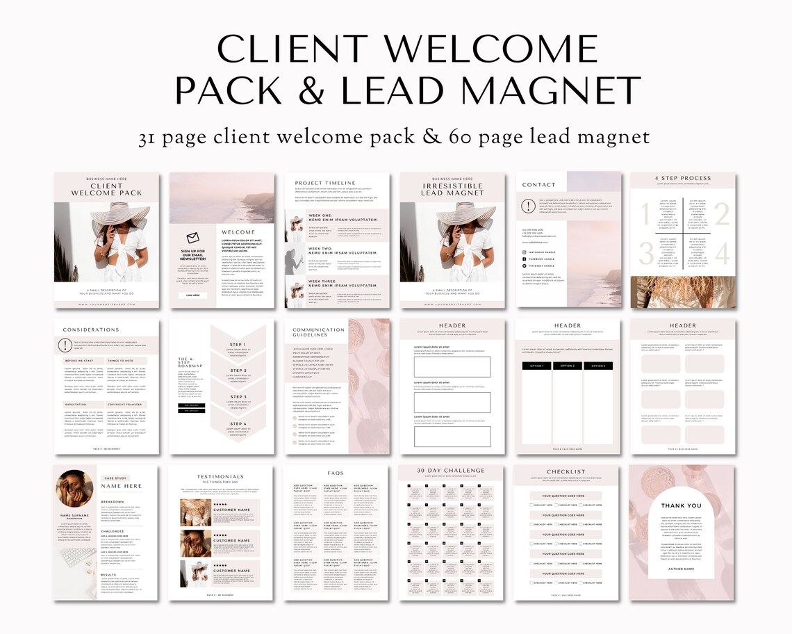 Virtual Assistant Canva Template Bundle Services Guide - Etsy