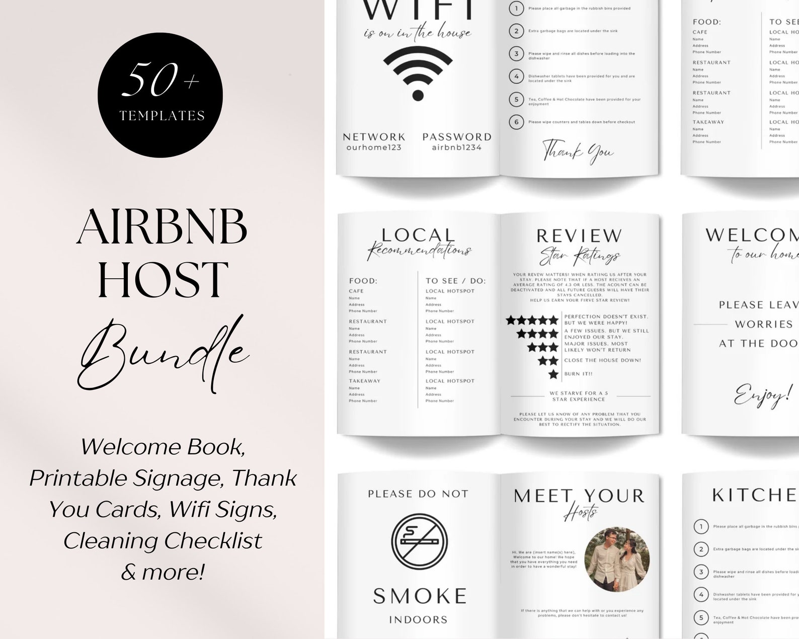 Airbnb Welcome Book Template, Airbnb Guestbook Template, Vacation ...