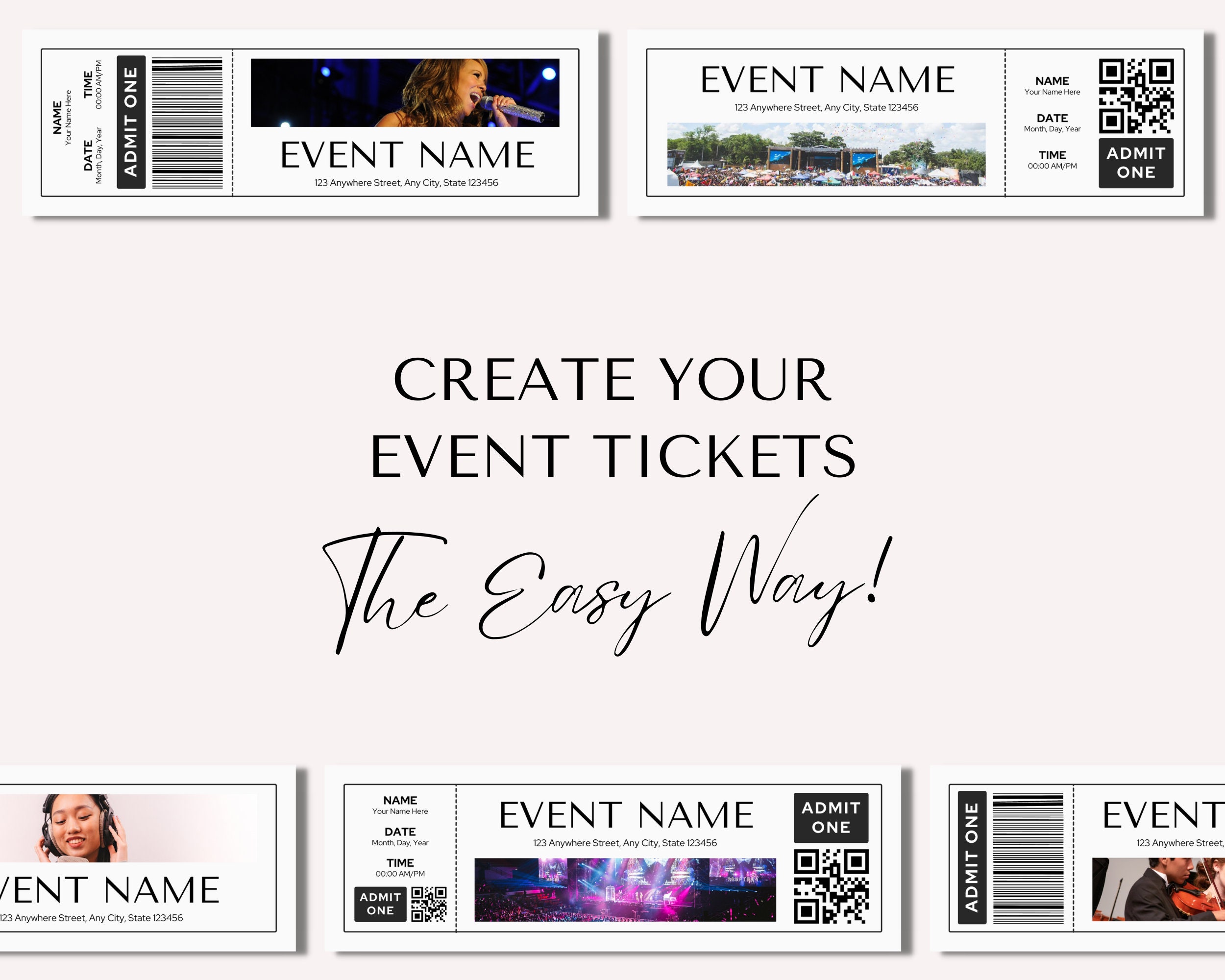 Event Ticket Template, EDITABLE DIY Event Printable, Surprise Getaway, Invitation, Christmas ...