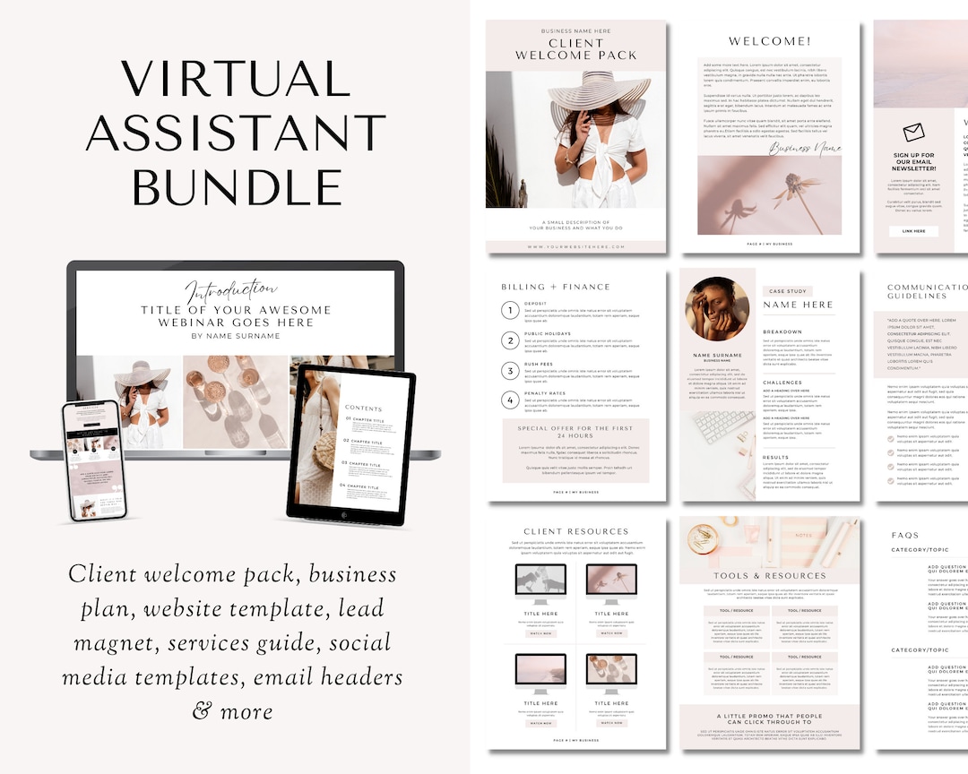 Virtual Assistant Starter Pack, Virtual Assistant Branding, Virtual ...