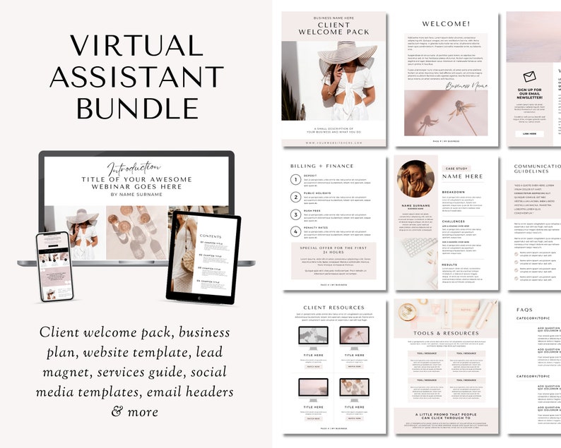 Virtual Assistant Starter Pack, Virtual Assistant Branding, Virtual ...