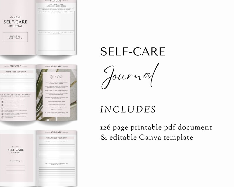 Self Care Planner Self Care Journal Self Care Printable - Etsy