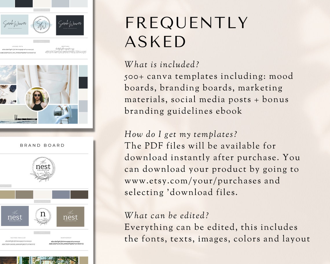 DIY Branding Package Template Logo Kit Business Branding - Etsy