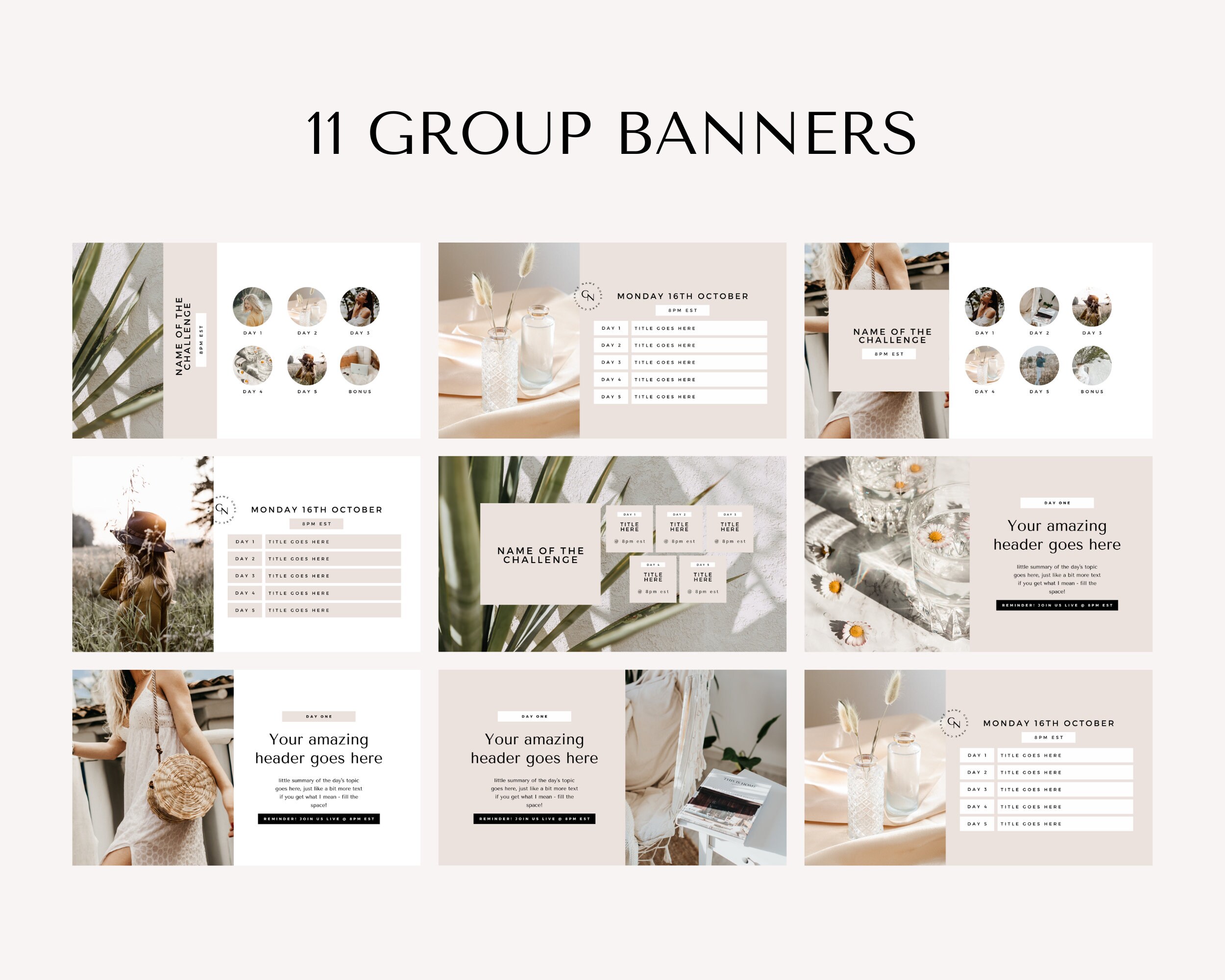 5 Day Challenge Bundle, Launch Canva Templates, Launch Sales Page ...