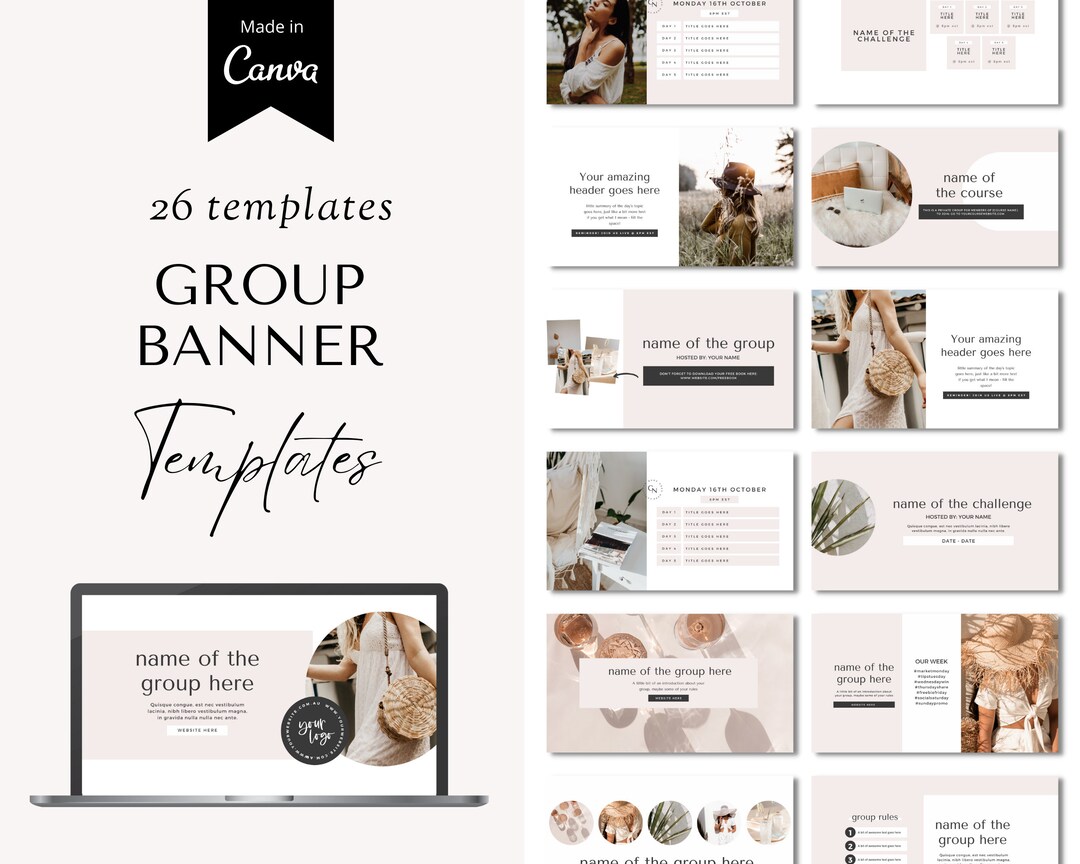 Banner Canva Template, Group Banner Template Canva, Facebook Group ...