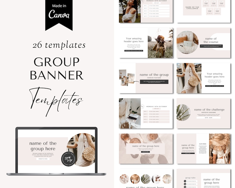 Banner Canva Template, Group Banner Template Canva, Facebook Group ...