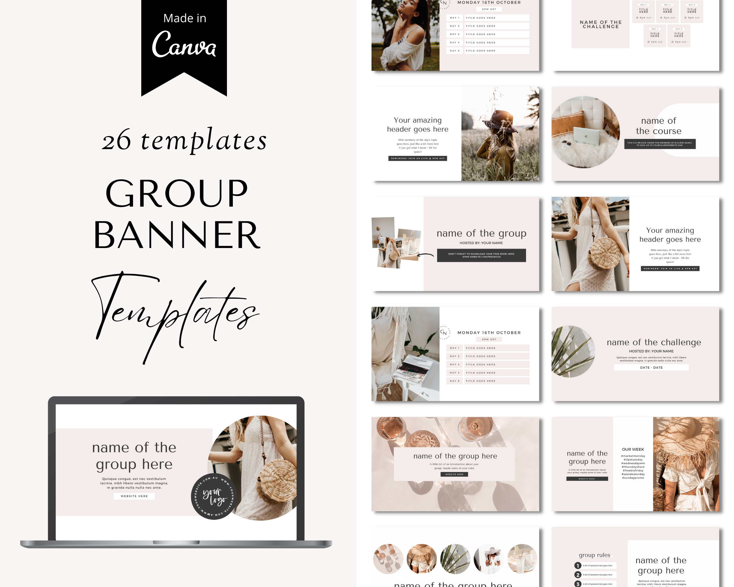 Banner Canva Template, Group Banner Template Canva, Facebook Group ...