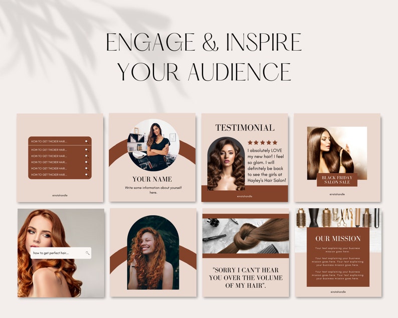 Hair Instagram Templates, Beauty Salon Instagram Templates, Beauty ...