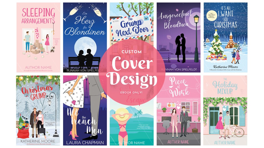 Custom Ebook Cover Design for Romantic Comedy and Women's Fiction - Etsy