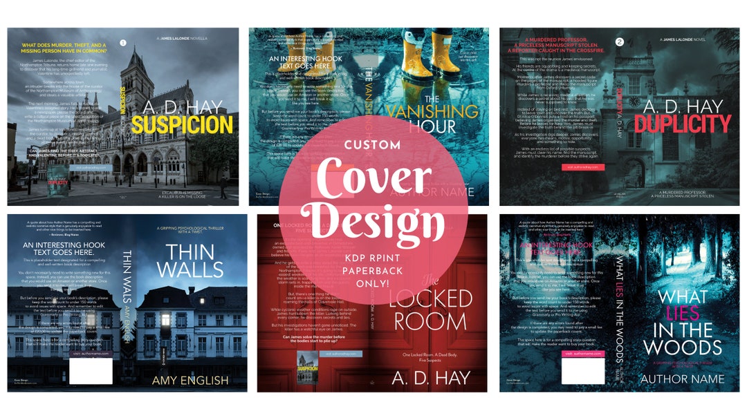 Custom KDP Print Paperback Cover Design for Psychological Thriller (add ...