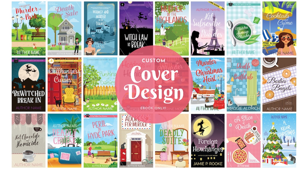 Custom Ebook Cover Design for Cozy Mystery - Etsy