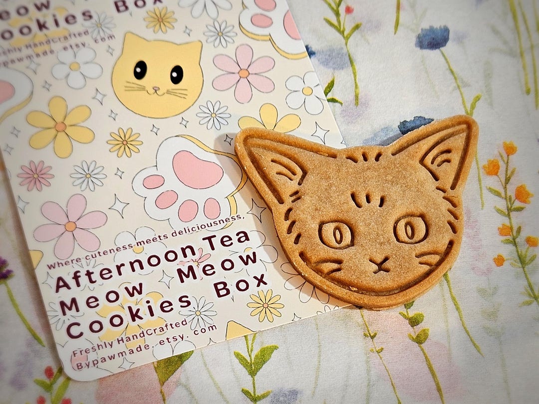 Afternoon Tea Meow Meow Cookies Gift Box - Etsy