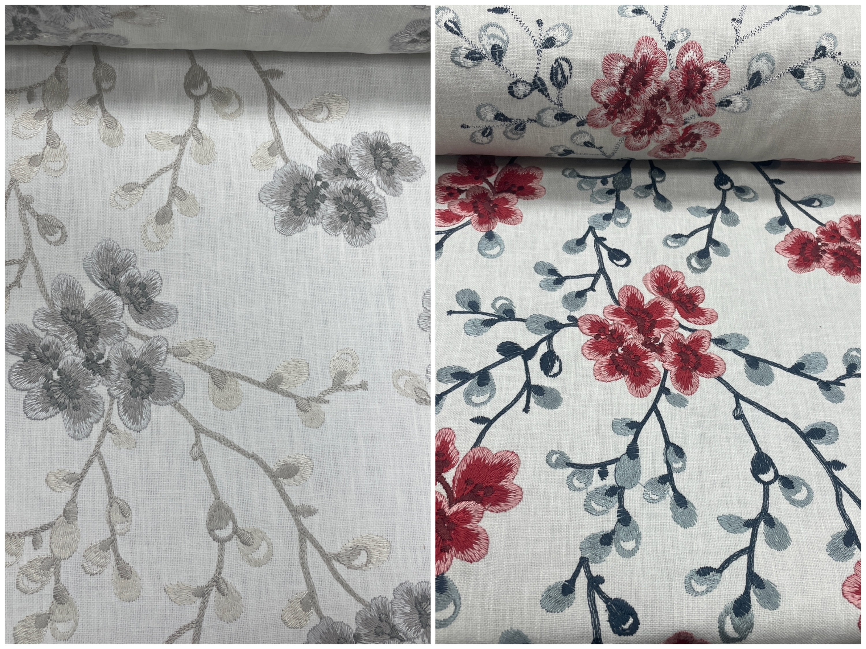 Carole Upholstery Fabric ~ Darling Blooms in the Colors Plum Berry ...