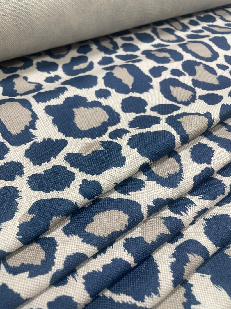 Anna French / Thibaut Upholstery Fabric ~ African Leopard / Navy ...