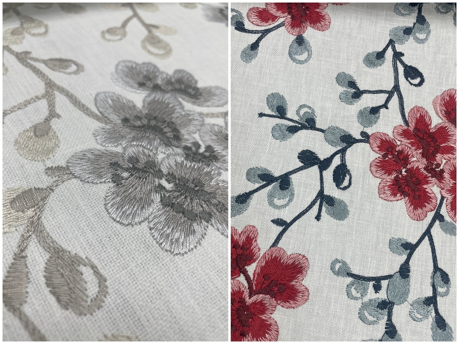 Carole Upholstery Fabric ~ Darling Blooms in the Colors Plum Berry ...