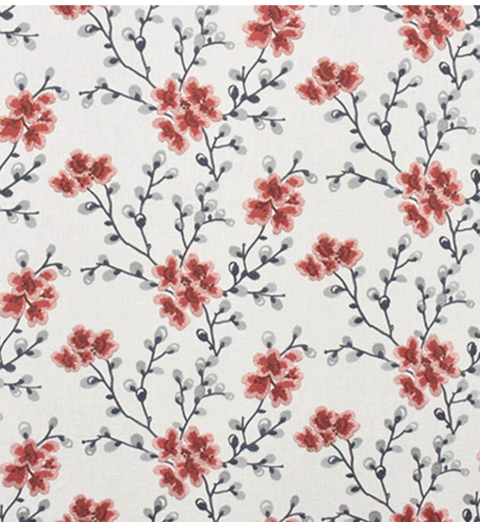 Carole Upholstery Fabric ~ Darling Blooms in the Colors Plum Berry ...