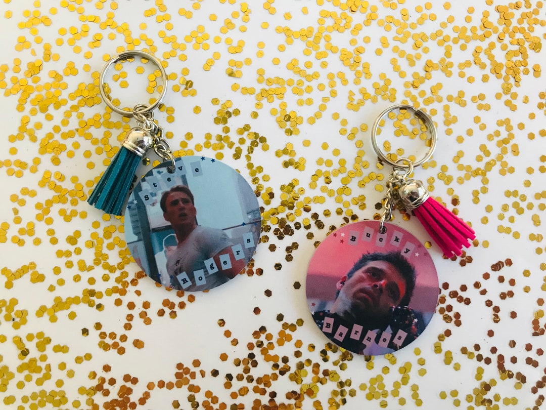 Steve Rogers & Bucky Barnes Keychains - Etsy