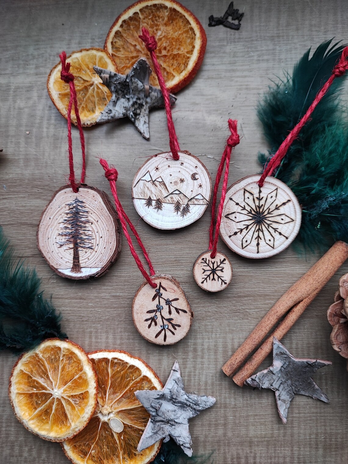 Yule Tree Decorations | Christmas Tree Decorations | Wooden Christmas ...