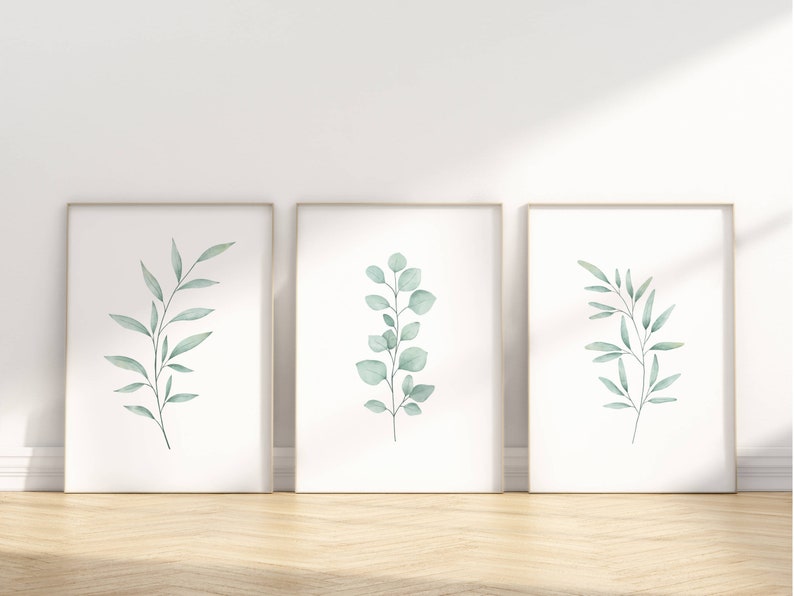 Minimalist Wall Art Printable Set of 6 Prints Botanical Art Printables ...