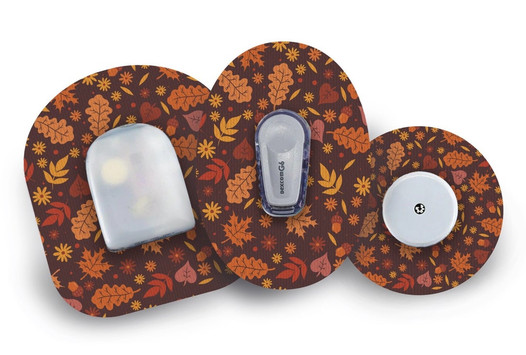 Autumn Leaves Patch for Freestyle Libre, Dexcom G6, Omnipod, & Medtronic Cgms, Waterproof ...