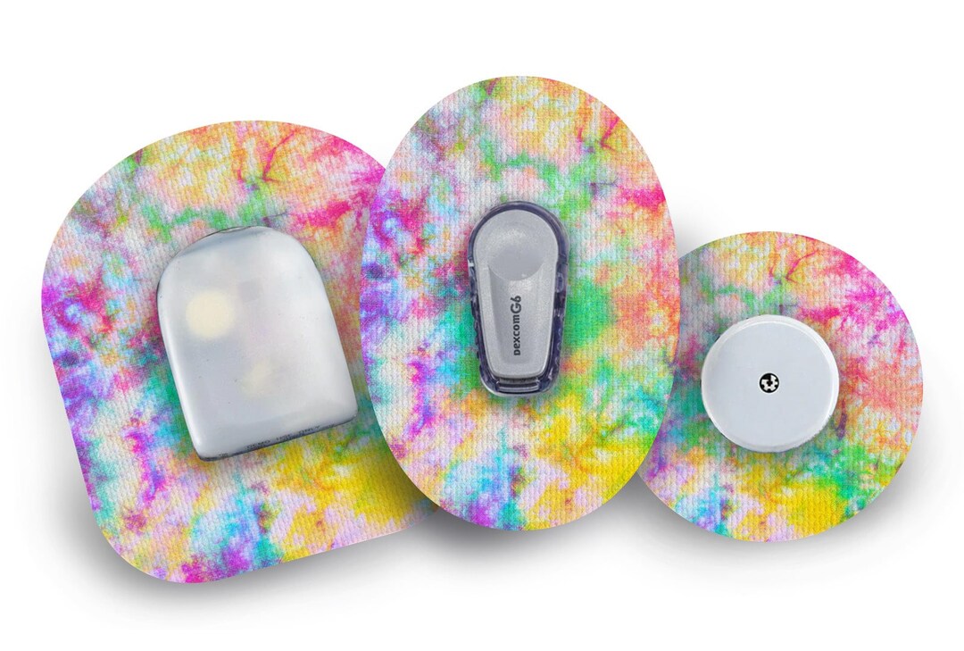 Tye-dye Patch for Freestyle Libre, Dexcom G6, Omnipod, & Medtronic Cgms ...