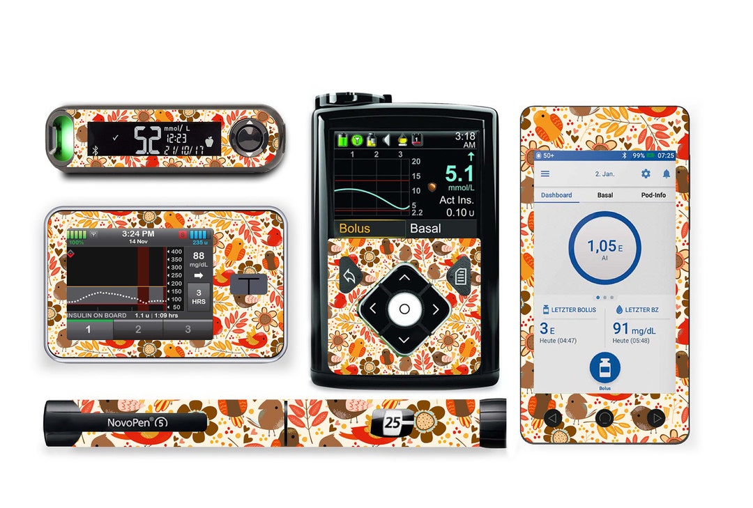 Birds and Flowers Stickers for Diabetes Devices - Etsy