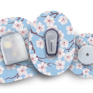 Cherry Blossom Patch for Freestyle Libre, Dexcom G6, Omnipod, & Medtronic Cgms, Waterproof ...