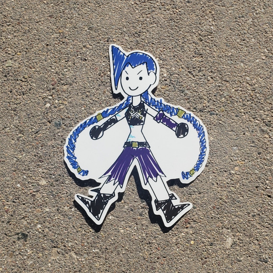 Jinx Scribble Sticker Arcane - Etsy