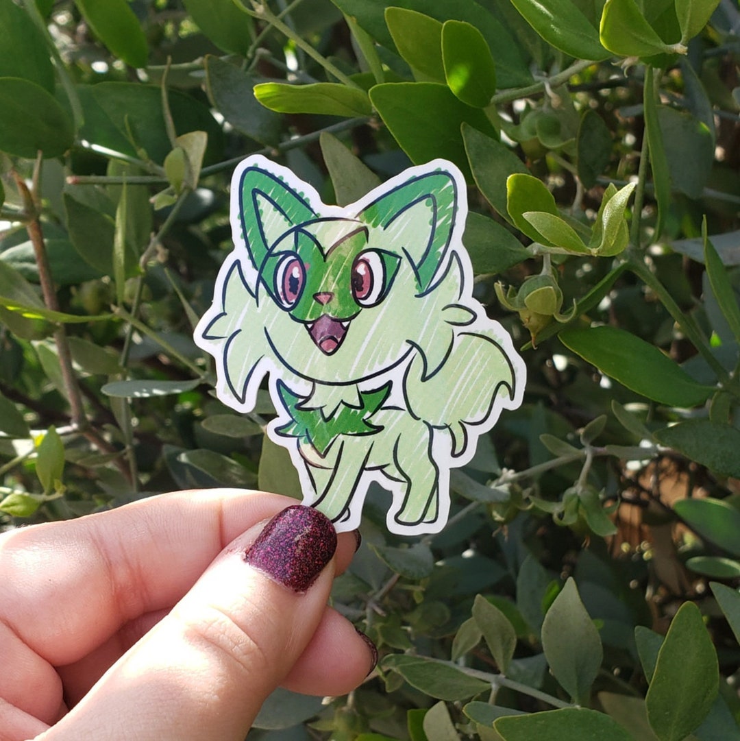 Sprigatito Scribble Sticker Pokemon - Etsy