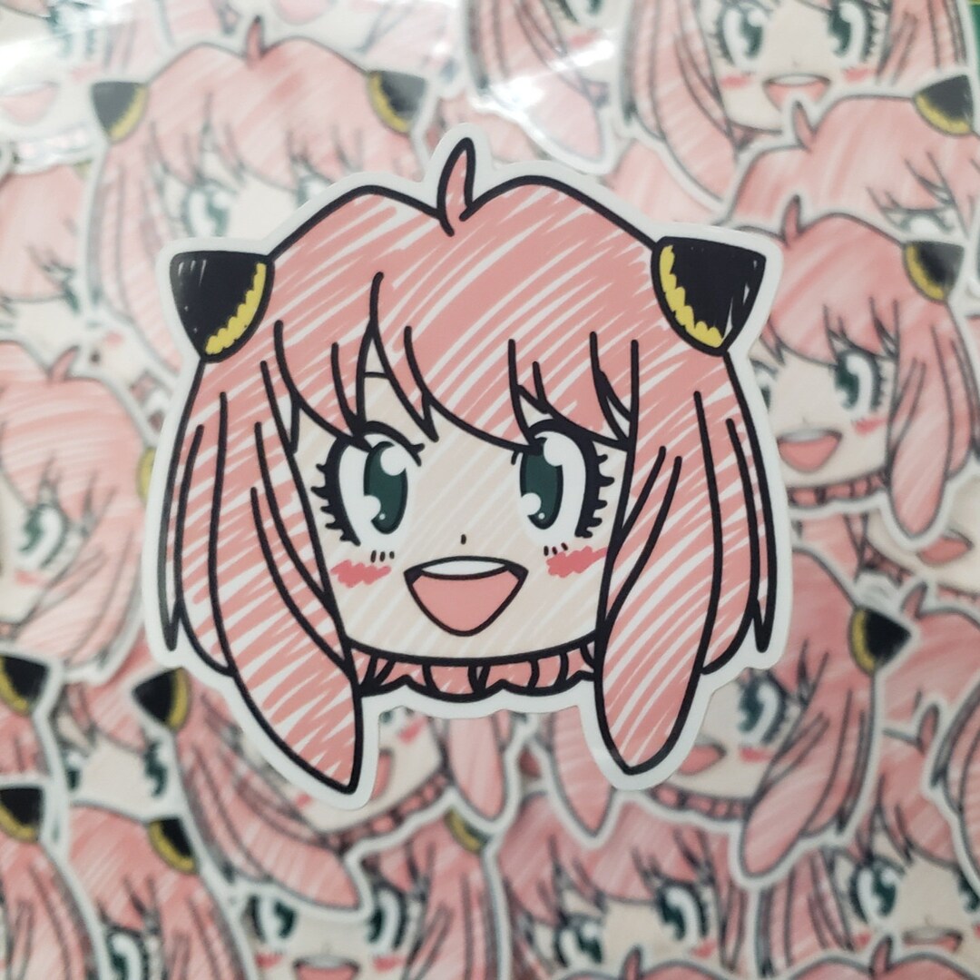 Happy Anya Scribble Sticker - Etsy