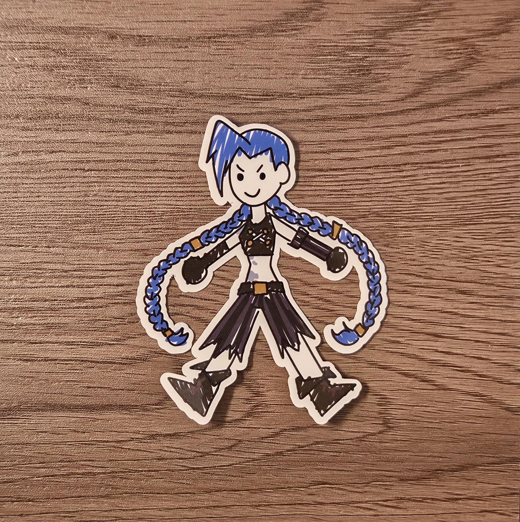 Jinx Scribble Sticker - Arcane - Etsy
