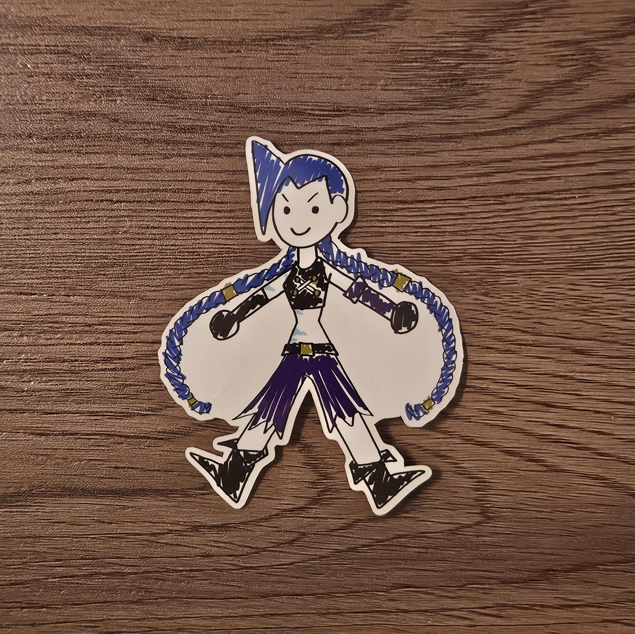 Jinx Scribble Sticker - Arcane - Etsy