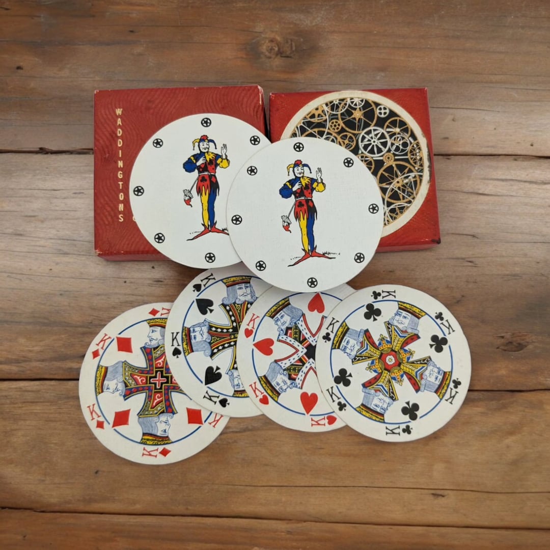1950s Unusual Round Playing Cards, Waddington - Etsy
