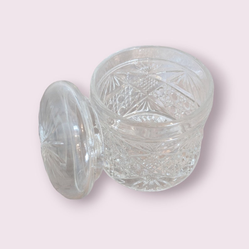 Vintage Cut Glass Tidy Pot - Etsy